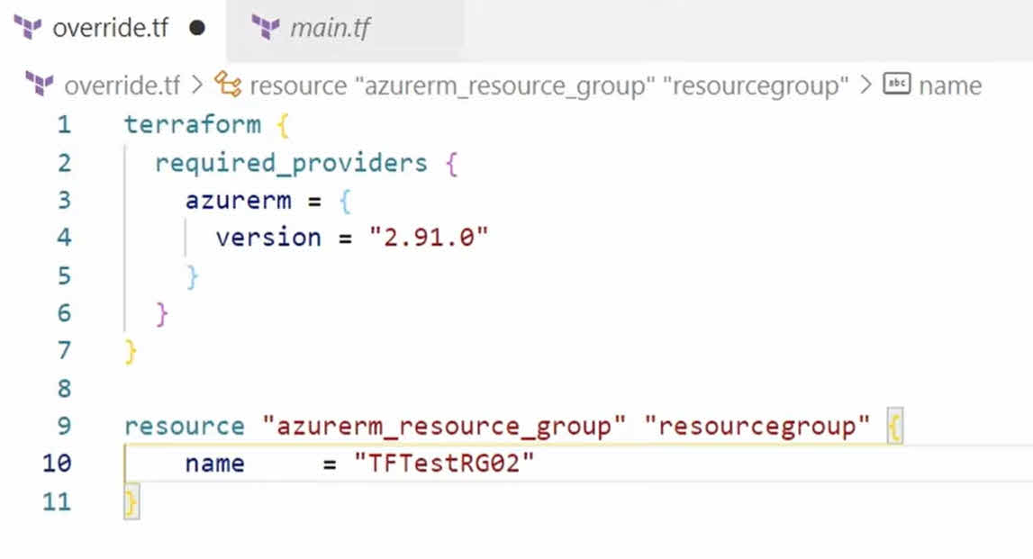 Override File in Terraform and Azure - Ciraltos